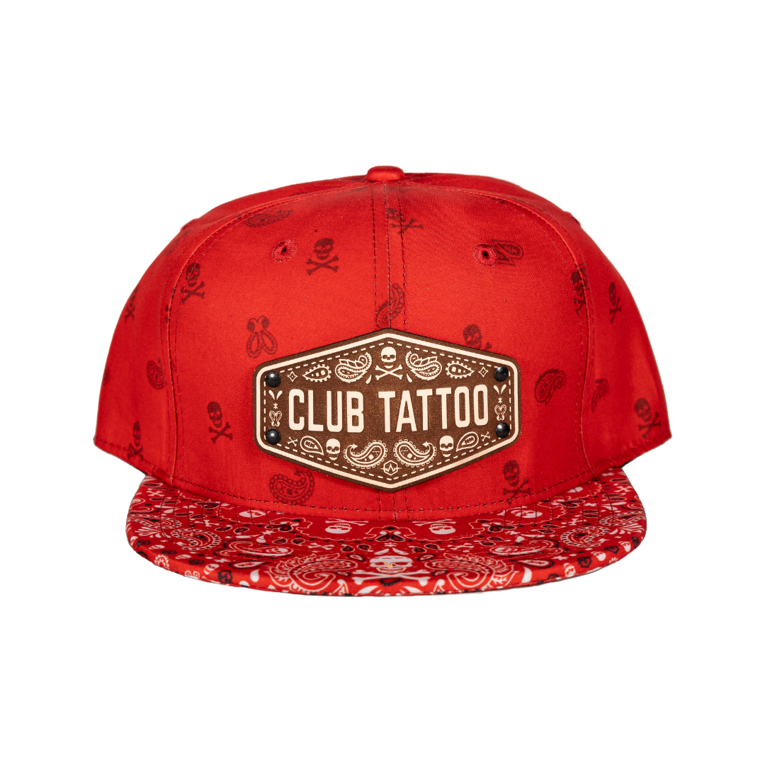 Paisley Skull Hat - Red – Club Tattoo
